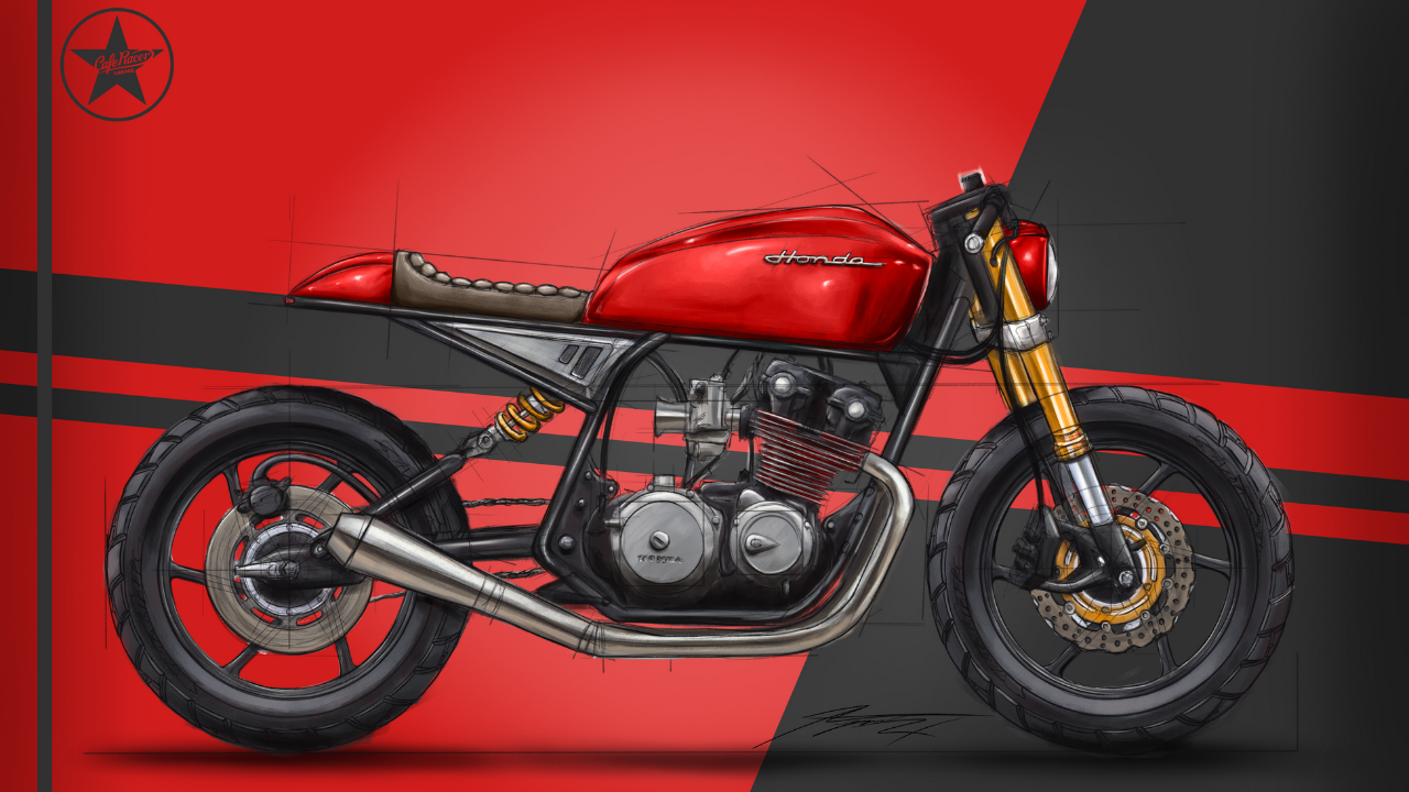 Concept Drawing Of Your Motorcycle – Cafe Racer Garage