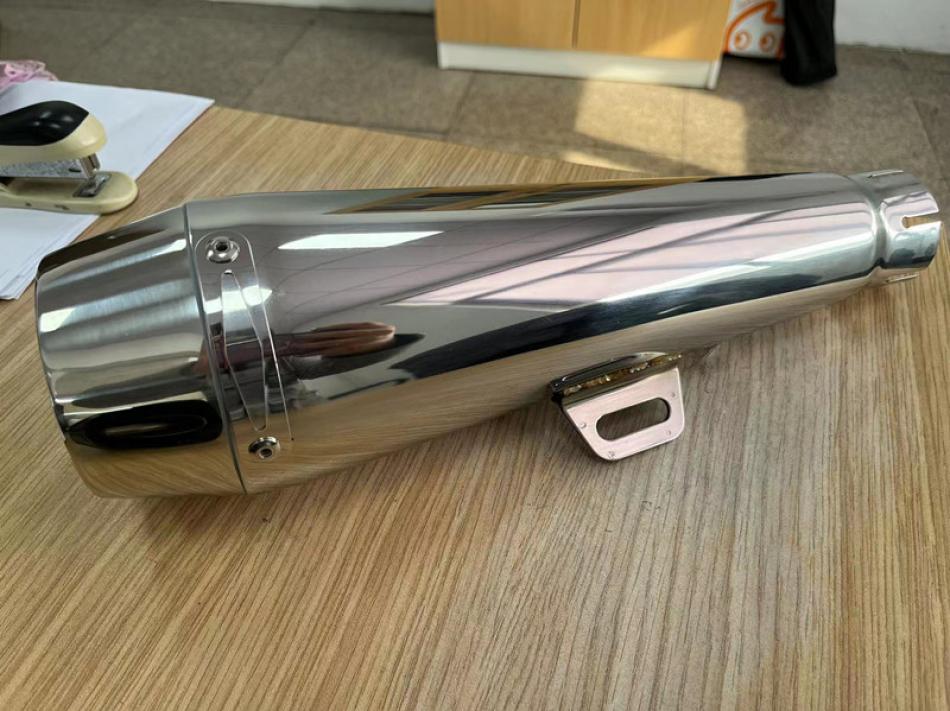 REVERSE CONE STYLE 51MM I.D SILENCER 304 STAINLESS STEEL – Cafe Racer ...
